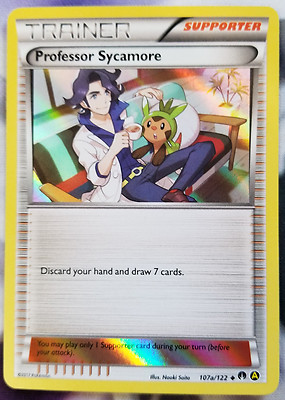 Pokemon Professor Sycamore 107a/122 Holo Foil Promo Card (ALTERNATE ART ...