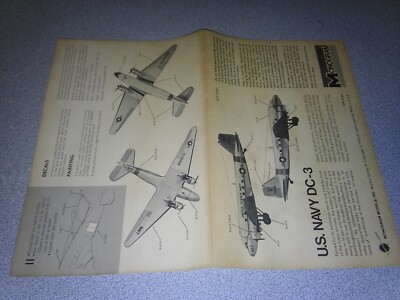 US Navy DC-3 Instruction Sheet from Monogram | eBay