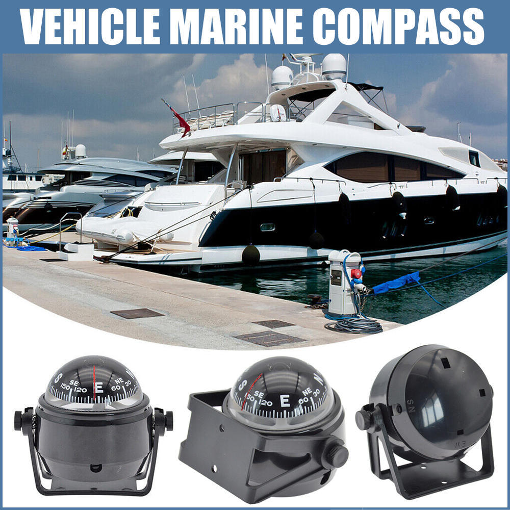 LED Light Marine Compass with Mount for Sail Ship Vehicle Car Boat ...