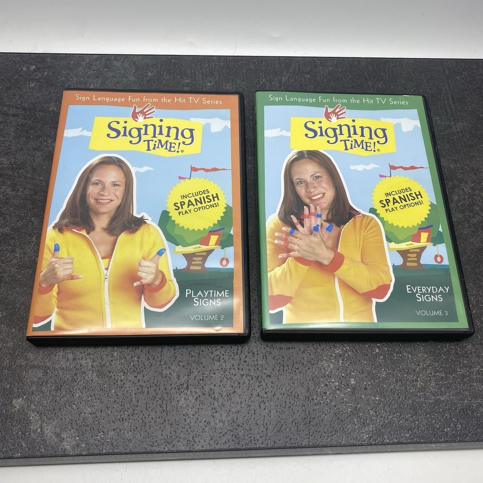 Lot of 10 Signing Time! Sign Language DVDs Volumes 2, 3, 5-11, 13 ASL ...