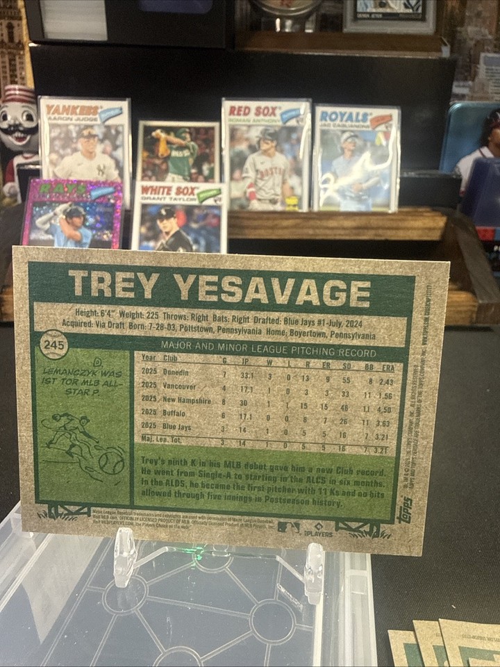 2026 Topps Heritage Trey Yesavage Rookie Card #245 RC Blue Jays | eBay