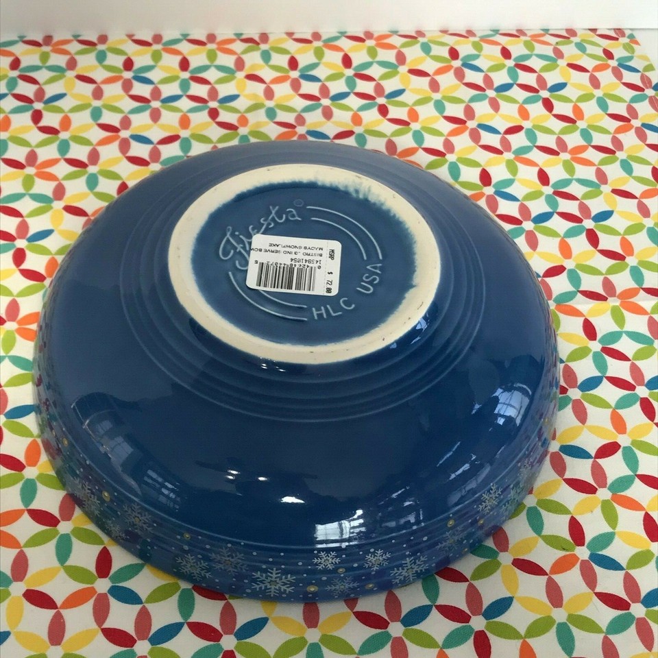 Fiestaware Lapis Snowflake Large Bistro Bowl Fiesta Macys Exclusive 68 ...