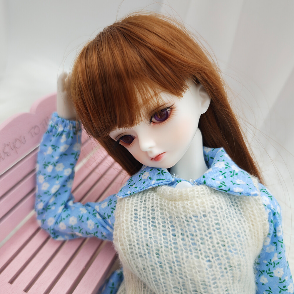 Full Set 1/4 BJD Pretty Girl Doll Resin Ball Jointed Doll with Eyes ...
