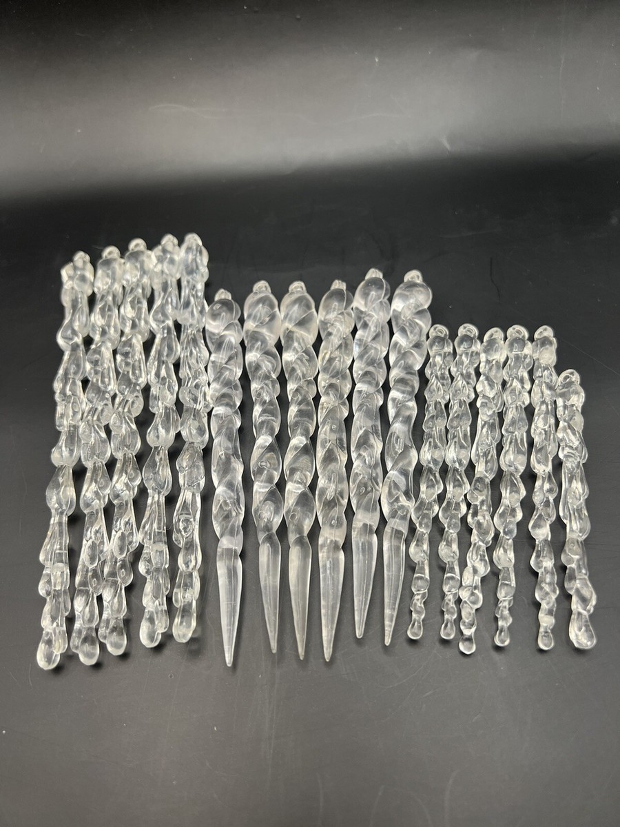 Acrylic Icicle Ornaments IZNEN 36 Pcs Christmas Tree Crystal