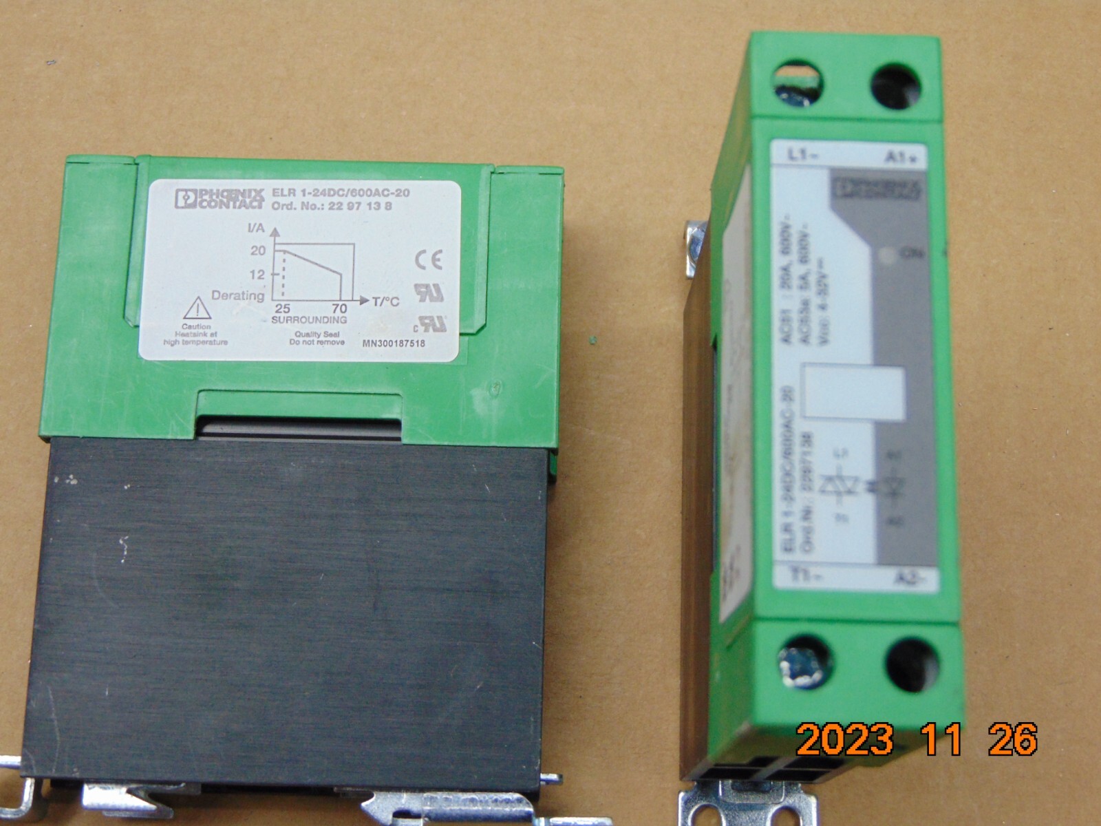 1 Phoenix Contact ELR-124DC/600AC-20 Solid State Contactor 2297138 24V ...