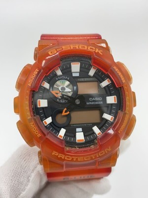 CASIO G-SHOCK GAX-100MSA-4AJF Orange Resin Quartz Digital Analog Watch ...