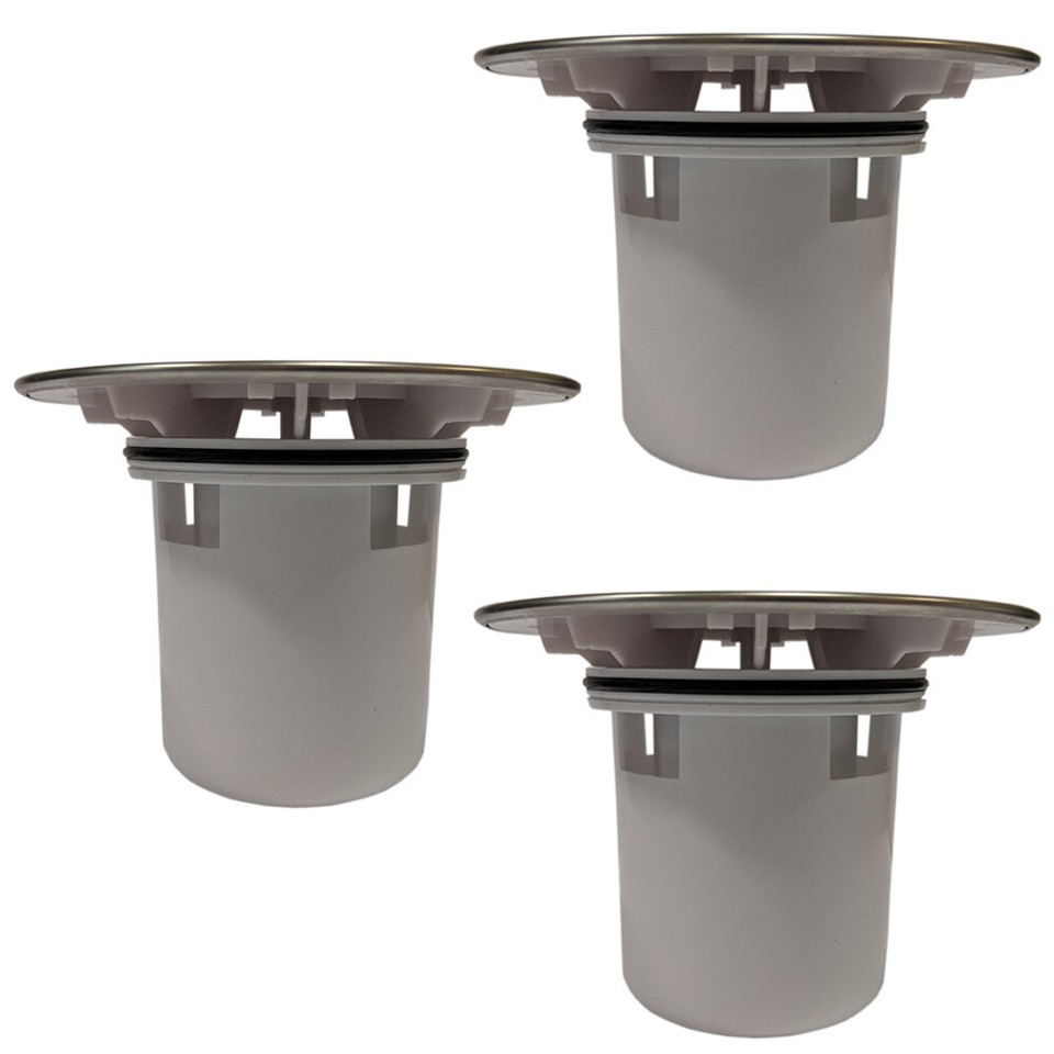 Shower Drain Waste Replacement Chrome Cap Tube Sediment Cup for 90mm ...