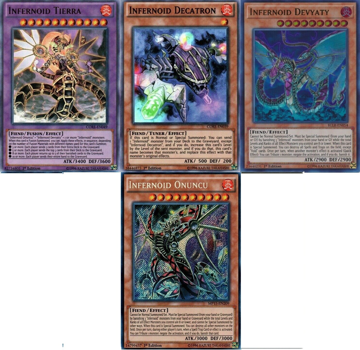 Yugioh Infernoid Budget Deck - Tierra - Decatron - Onuncu - Antra - 55 ...