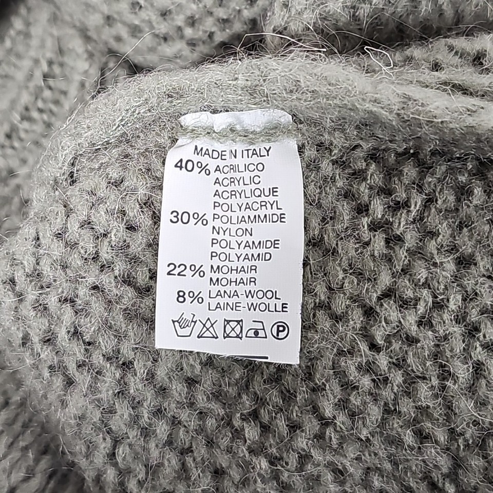 Colette Italy Dusty Green Oversized Slouchy Sweater M/L Acrylic Mohair ...