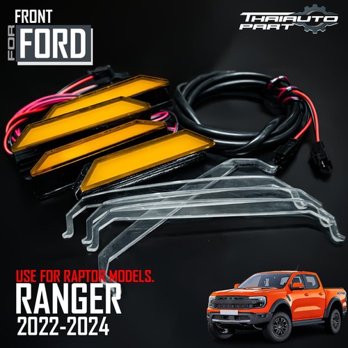 4PCs Amber LED Front Grille Light For Ford Ranger Raptor P703 Next-Gen ...