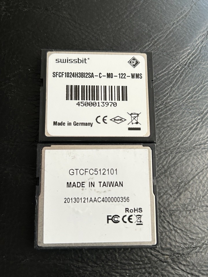 WMS 512 and 1 GB CF CARDS 13 each 26 total EACH BB2 COMPACT FLASH CARDS ...