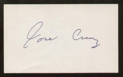 Jose Cruz signed autographed 3x5 index card B1427 | eBay