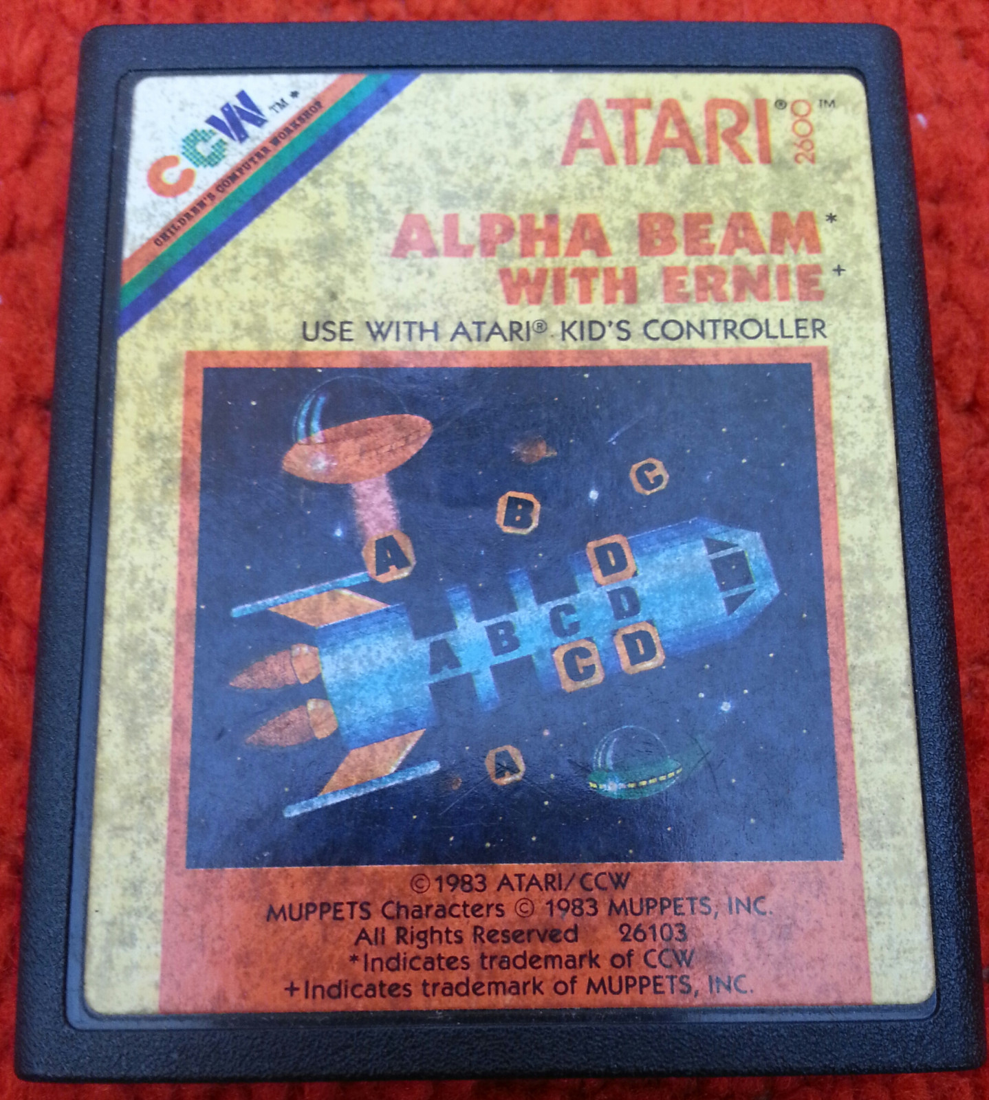 Atari 2600. CCW Alpha Beam with Ernie. Muppets 1983 | eBay