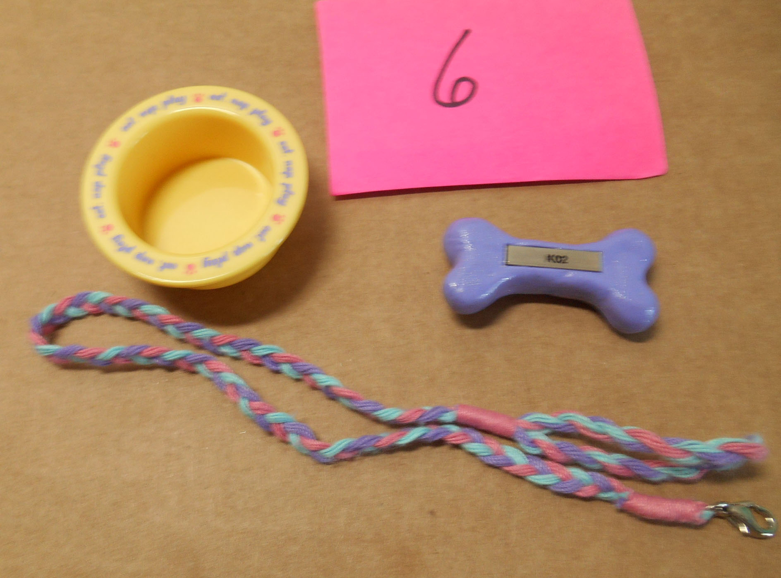 American Girl Coconut Dog House Bed Bowl Bone P6 | eBay