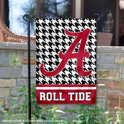 Alabama Crimson Tide Houndstooth Garden Flag and Yard Banner ...