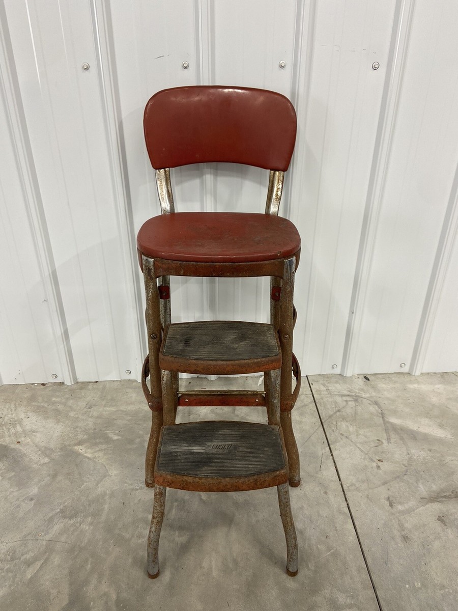 Vintage Kitchen Stool Step Stool Stool Chair Foldout Metal Step Chair