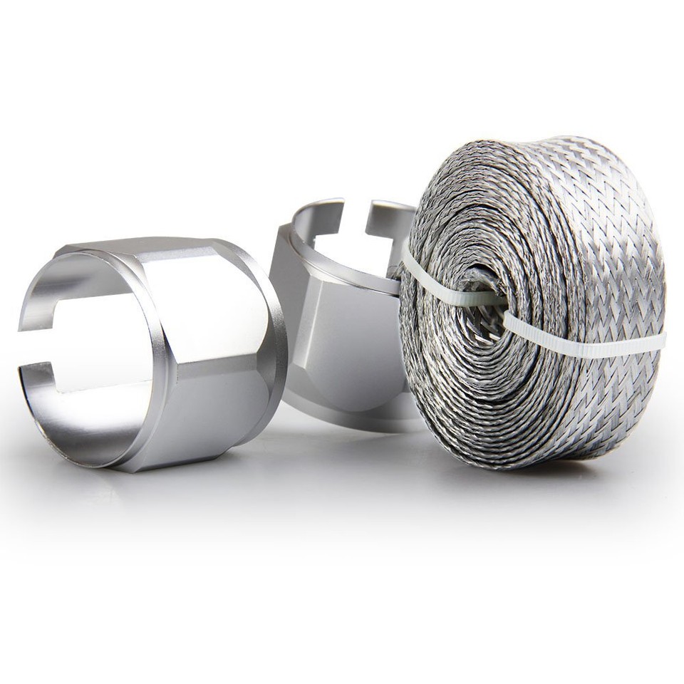 SILVER STAINLESS STEEL ENGINE HOSE DRESS UP KIT FOR RADIATOR/VACUUM ...