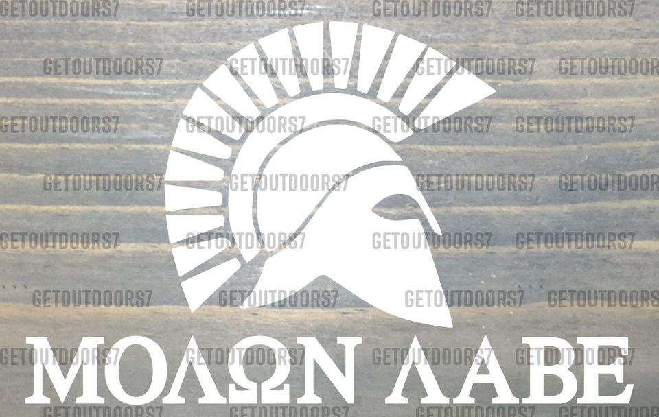 Molon Labe Sticker Decal Come And Take It Spartan Helmet Die CUt XO ...