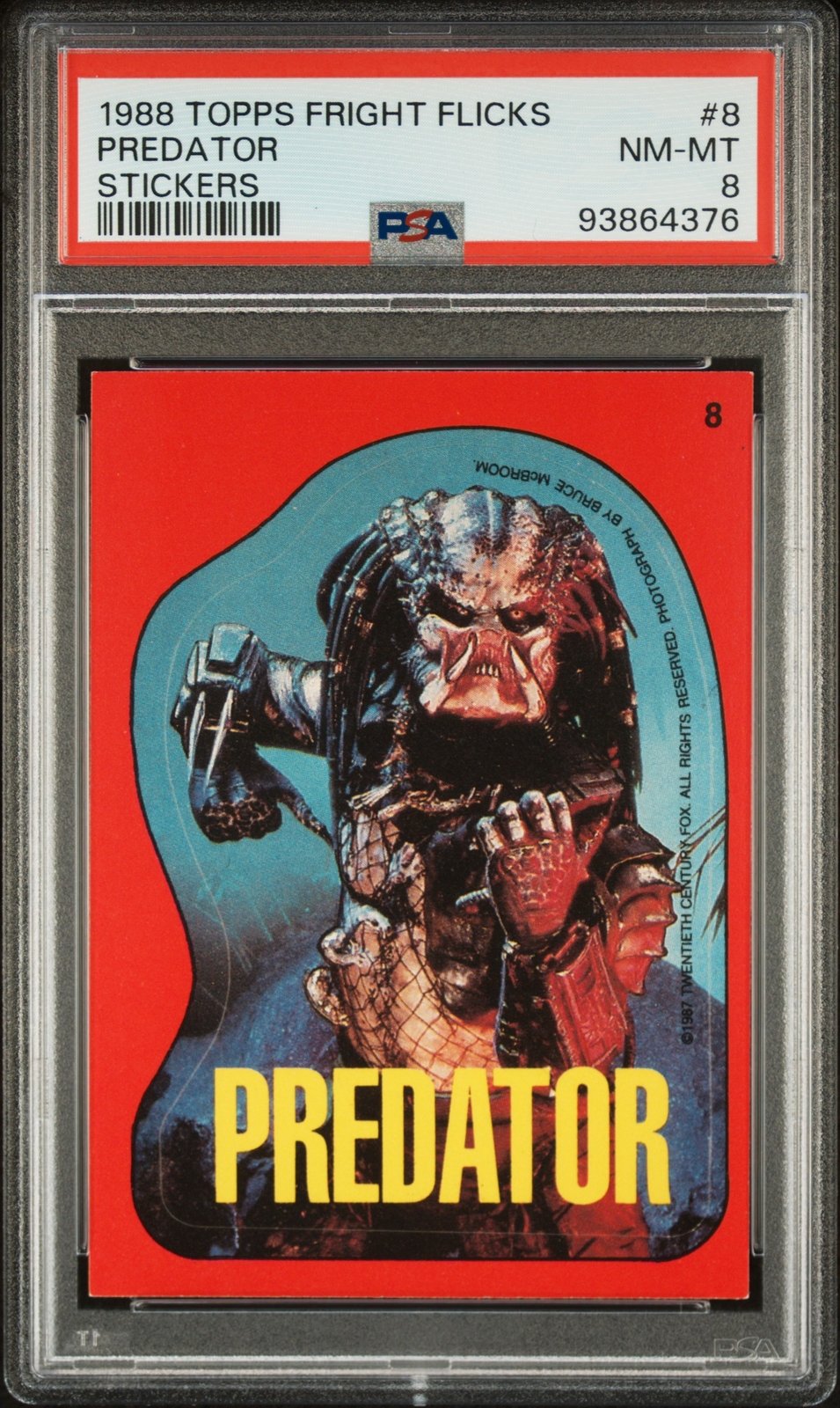 1988 Topps Fright Flicks Stickers #8 Predator PSA 8 NM-MT | eBay