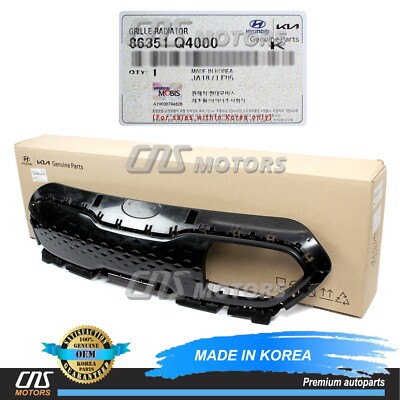 GENUINE Front Bumper Grille Upper for 2019-2022 Kia Niro EV 86351Q4000 ...