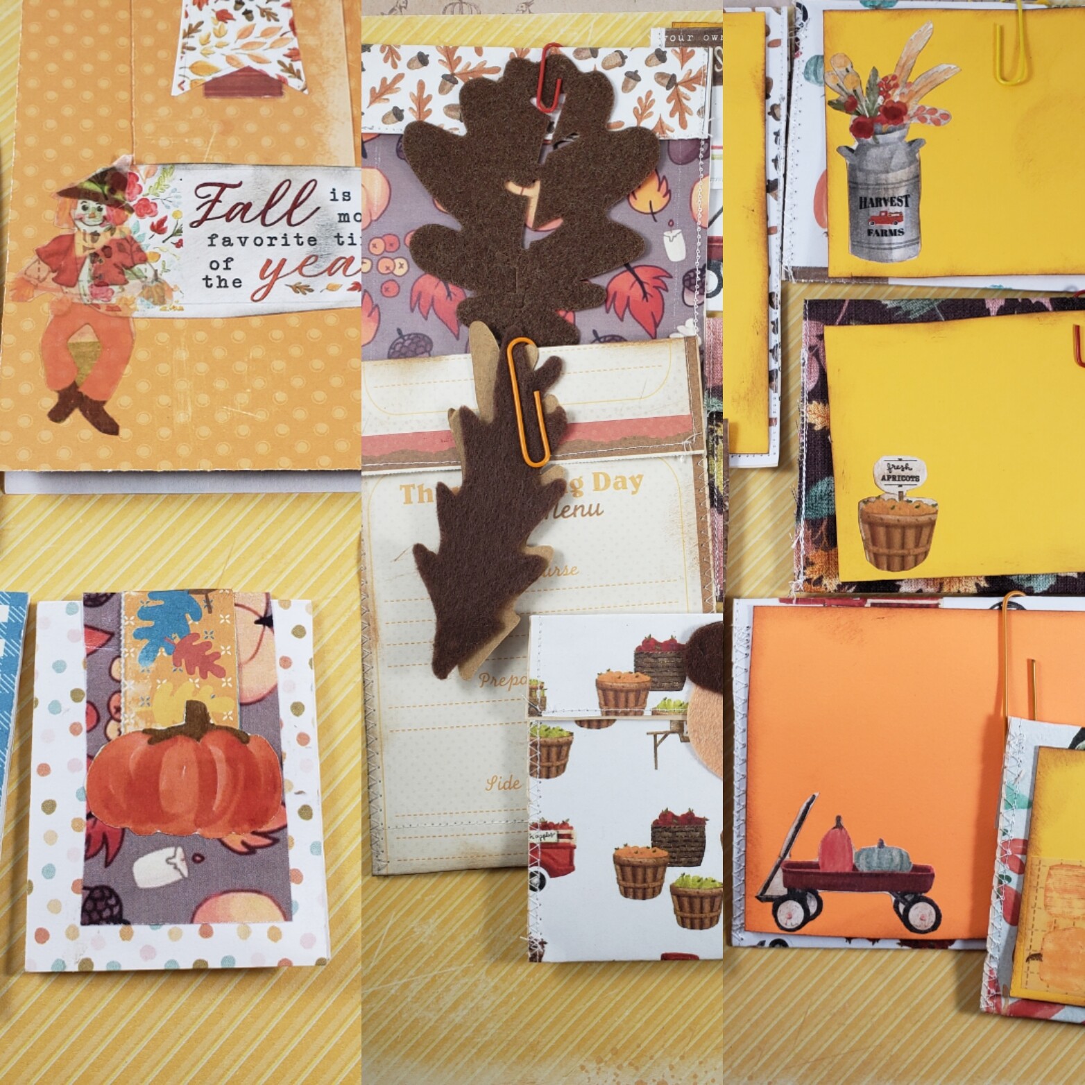 Set of 6 Fall Junk Journal Envelopes, Set 7 Fall Junk Journal Hidden ...