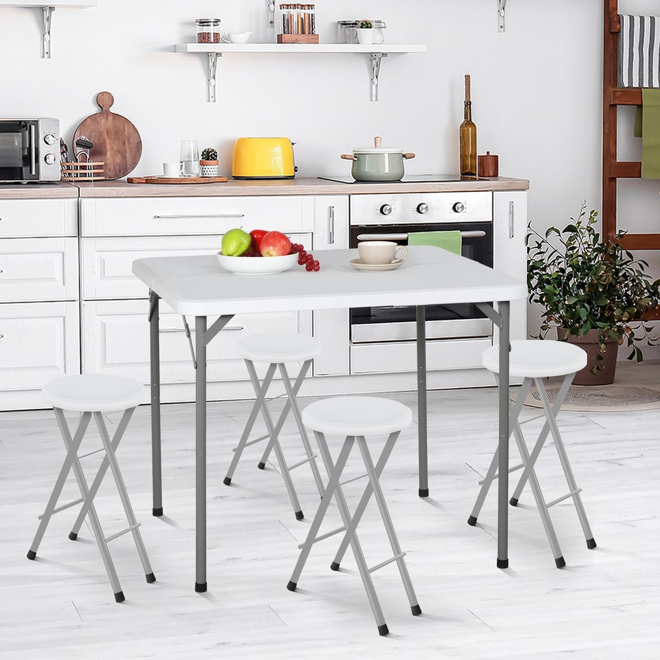 3 Foot Square Folding Card Table Indoor Outdoor Plastic Table w ...