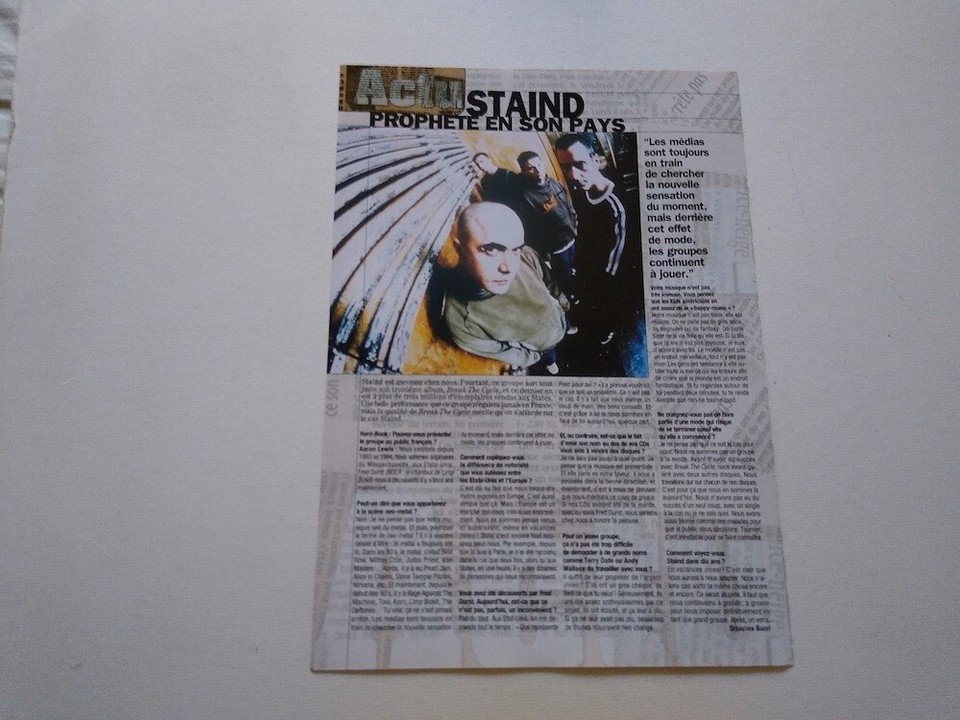 The Quireboys Spike Staind cutting clipping France | eBay