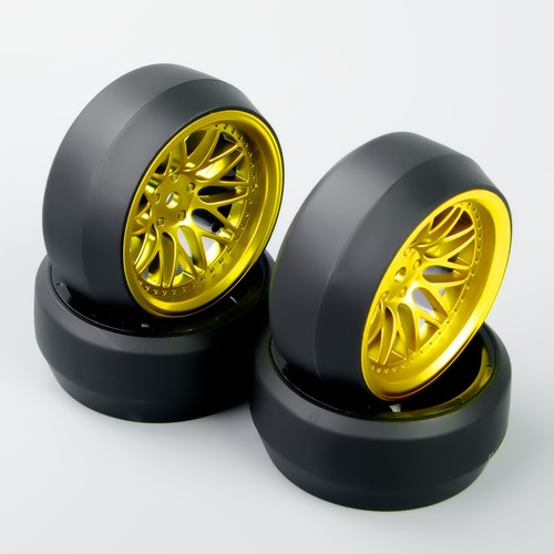RC 4Pcs Drift Tires &Wheel Rims 6mm Offset Tyres For HSP 1:10 On-Road ...