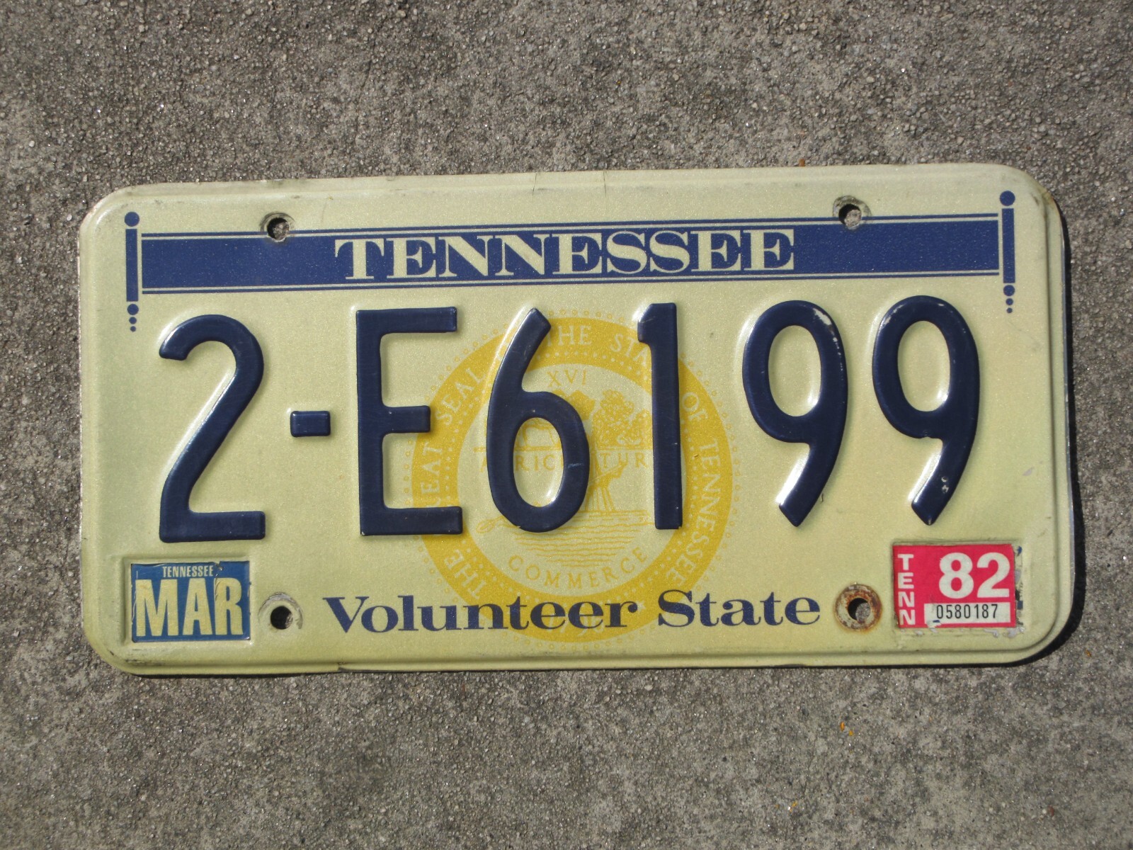 1982 Tennessee License Plate Chevrolet Ford Chevy Davidson County ...
