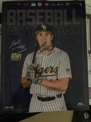 2022 LSU BASEBALL COMPLETE PROGRAM WITH JACOB BERRY SIGNED COVER | eBay