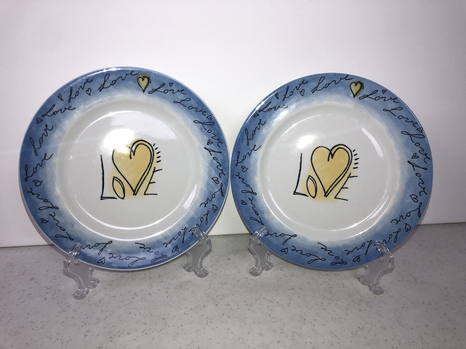 Cipa Porcellane Love Dessert Plates Italy Set Of 2 | eBay