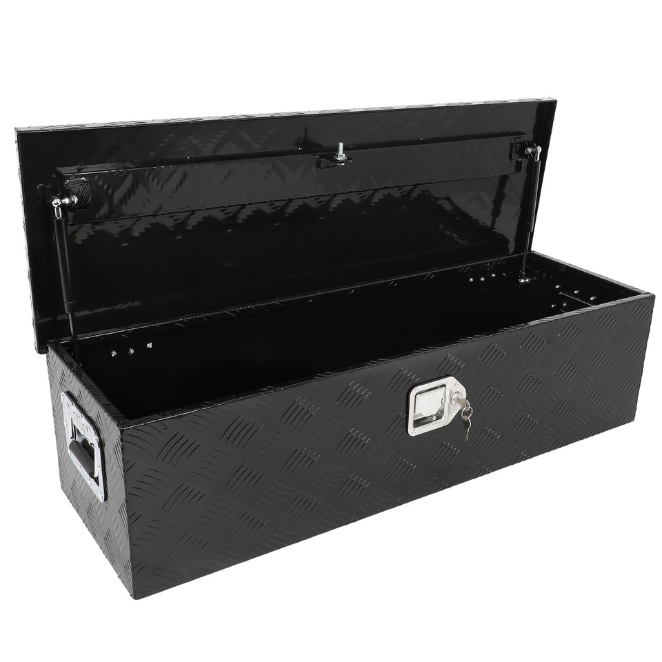 39"X13"X10" Black Aluminum Trailer Storage Tool Box Pickup Truck Bed ...