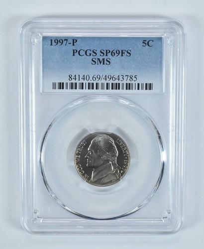 1997-P Jefferson Nickel SMS SP69 FS PCGS Blue Label *6406 | eBay