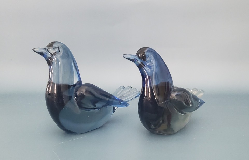 Vintage Murano Glass Pair Of Birds By Archimede Seguso! Original Labels ...