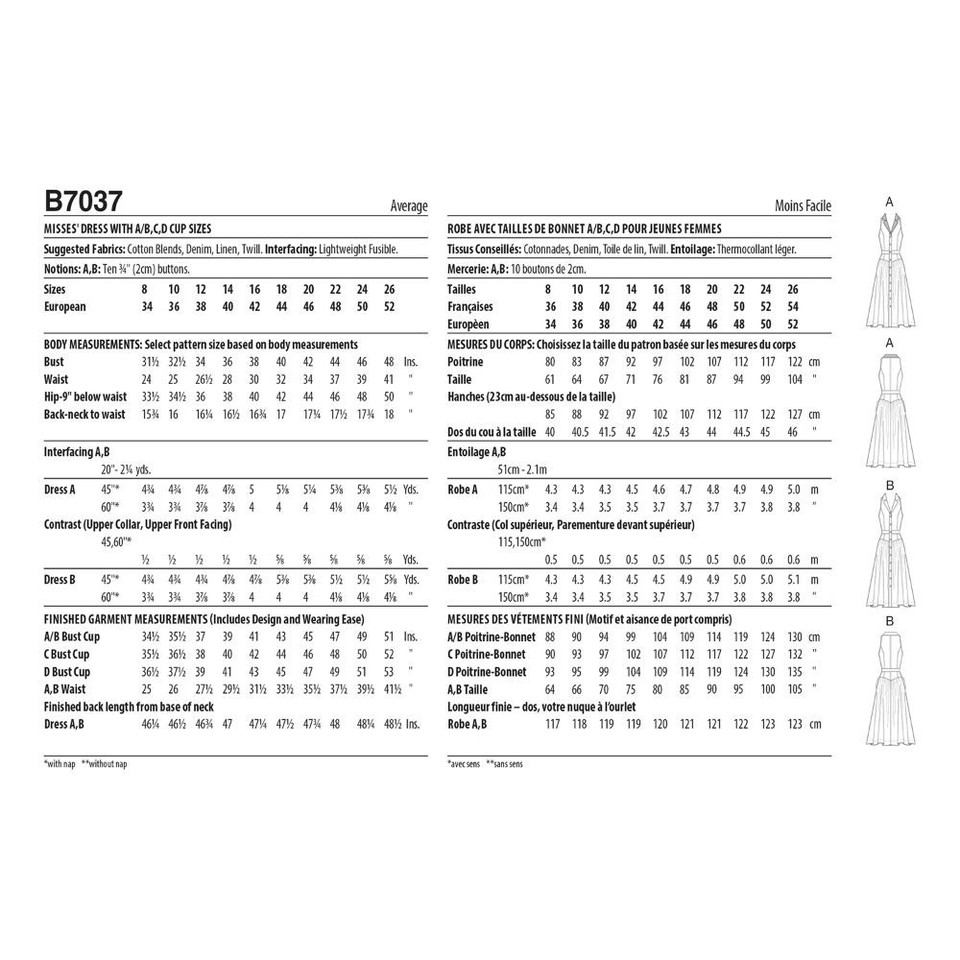 NEW Butterick B7037 Misses' Dress Sewing Pattern By Spotlight | eBay ...