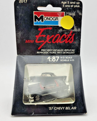 Monogram Mini Exacts HO 1:87 57 Chevy Bel Air. Black w Red Interior ...