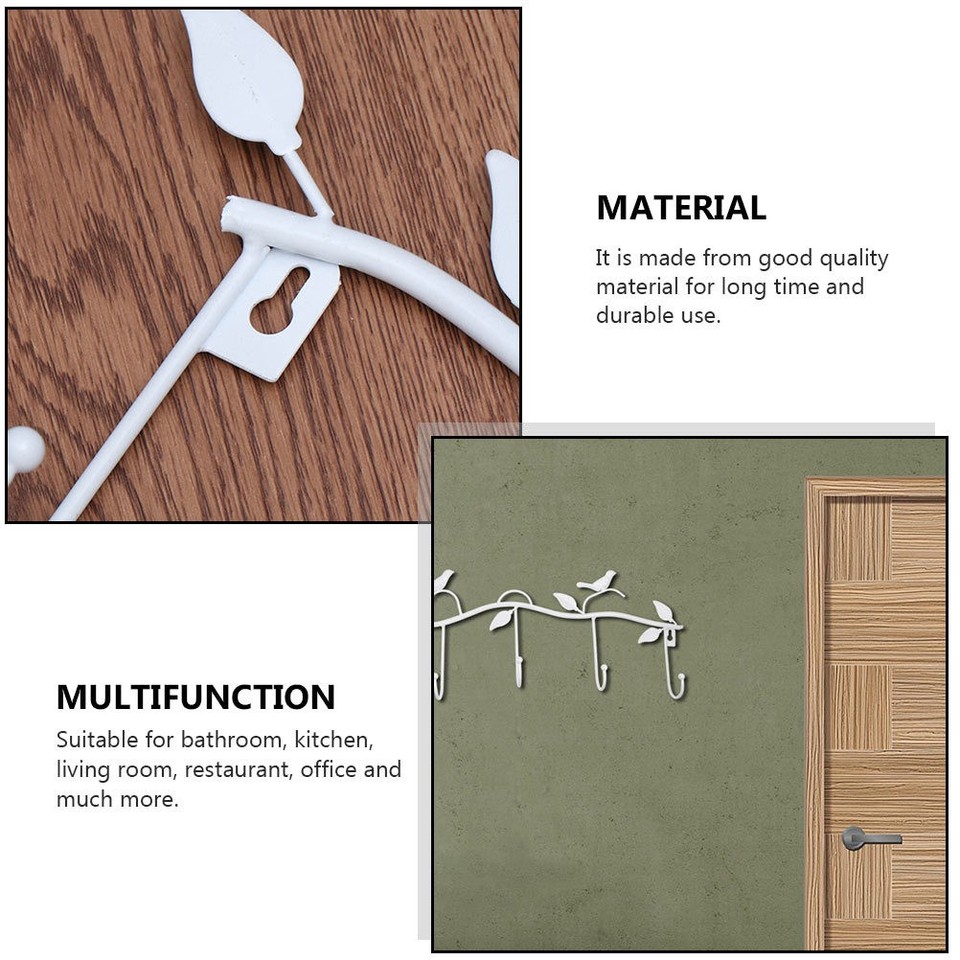 Leaf Bird Hook Practical Sundries Hook Iron Art Hook for Home Living ...