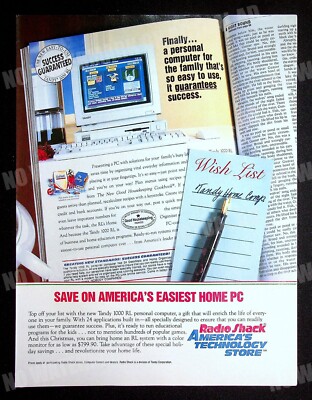 RadioShack Tandy 1000 RL PC Computer 1990 Trade Print Magazine Ad ...