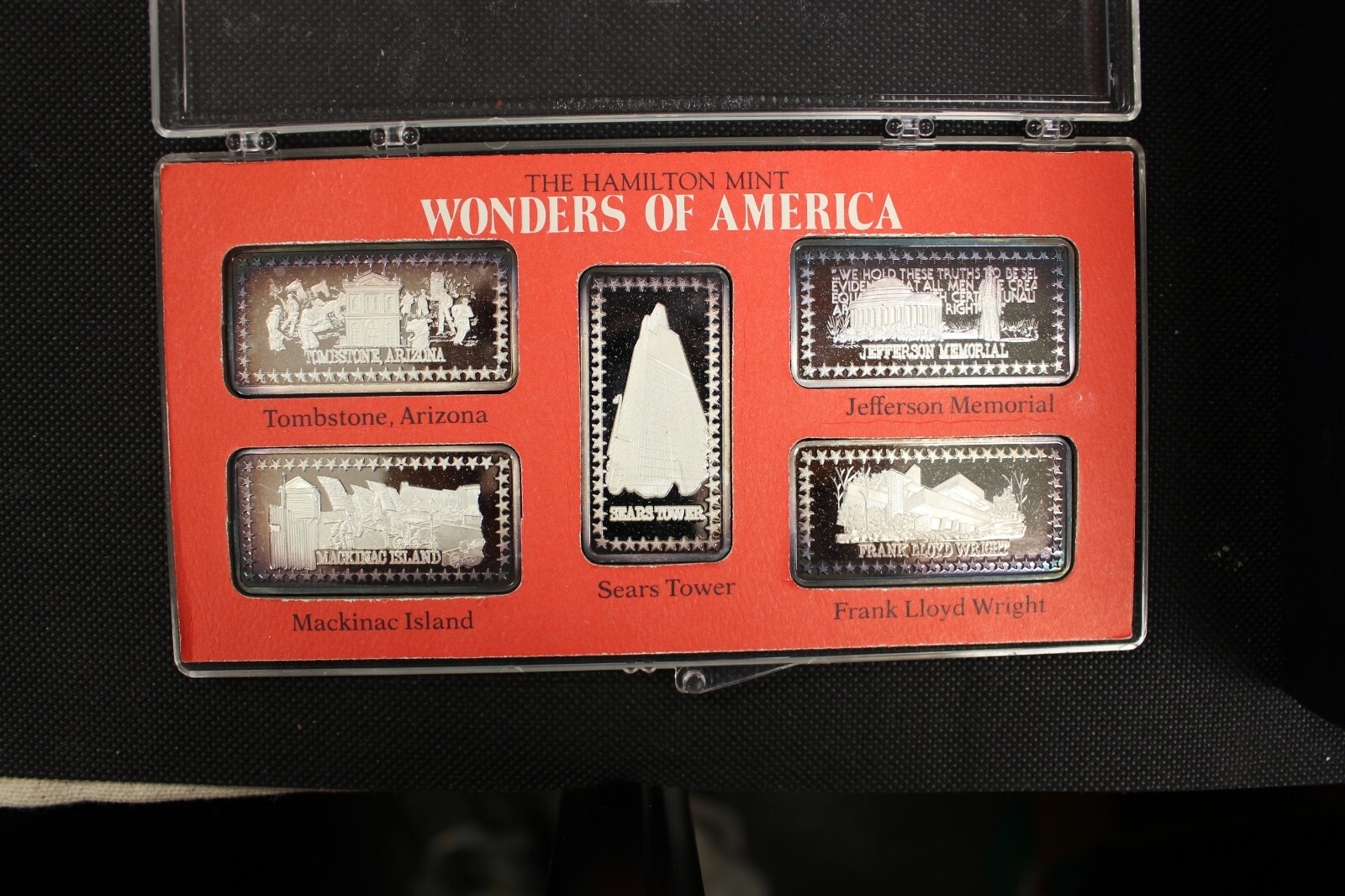 Hamilton Mint Wonders of America Silver Ingots Complete Set in Original ...