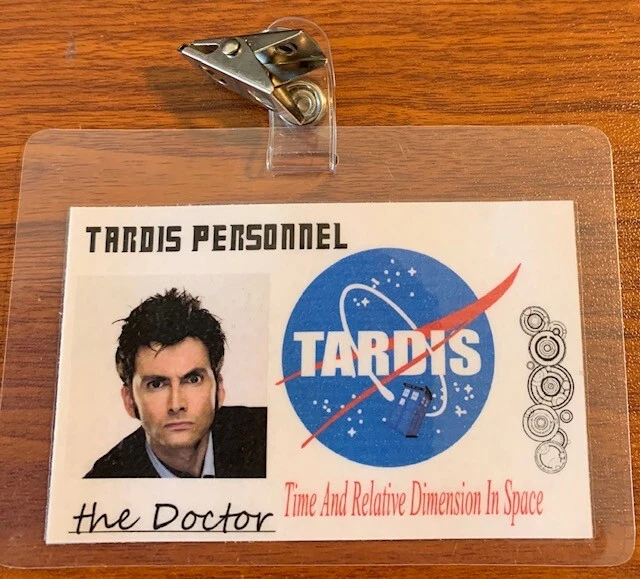 Doctor Who Closing Time Name Tag