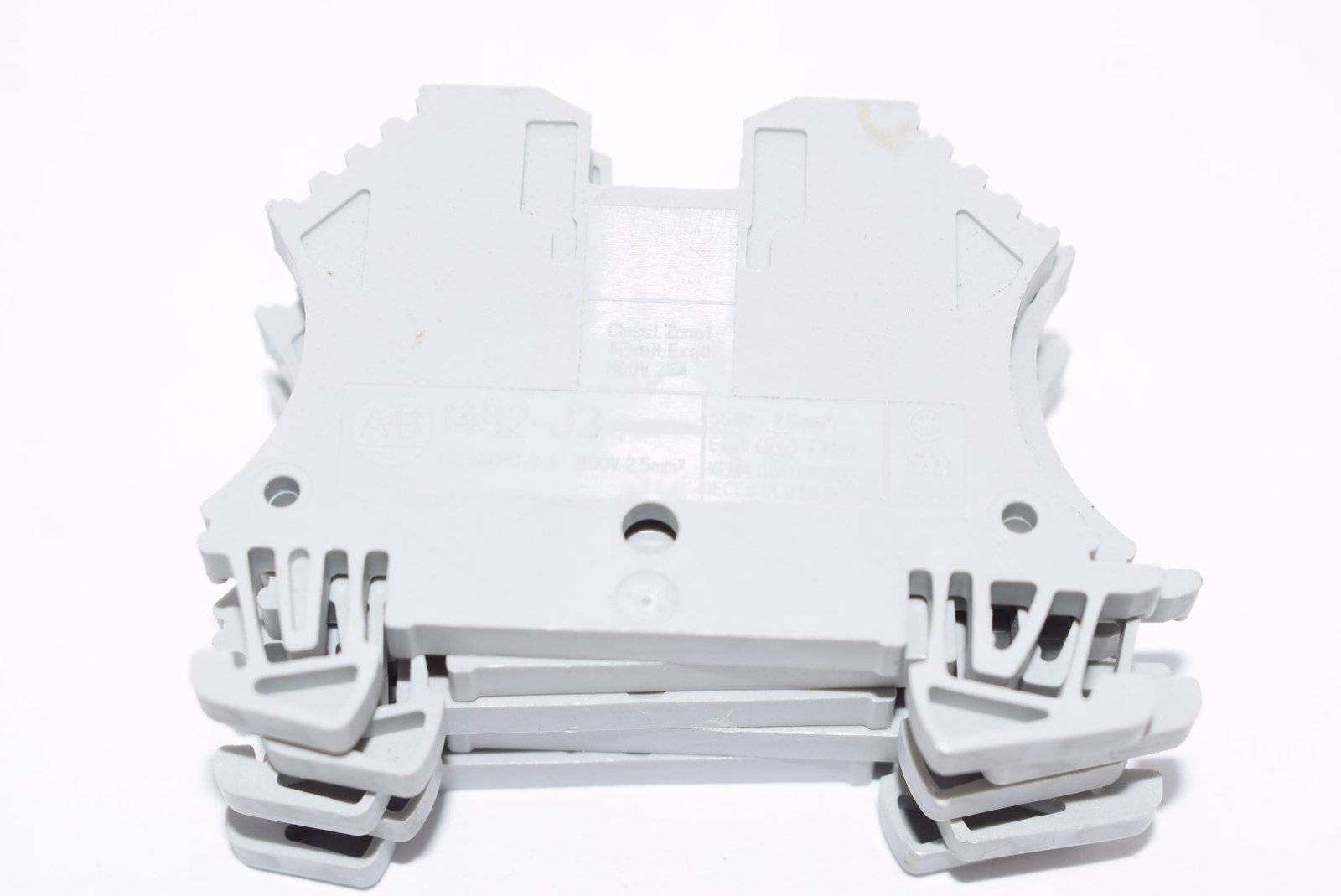 Lot of 5 Allen-Bradley 1492-J3 Terminal Block 10A 300V AC DC Specialty ...