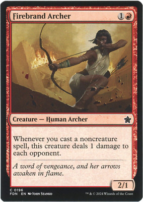 Firebrand Archer - 0196 - Foundations - Magic the Gathering (MTG) NM/M ...
