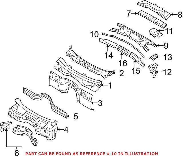 BMW OEM 07-13 328i Cowl-filter Housing Seal 64316935369 for sale online ...