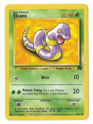 Pokémon TCG Ekans Team Rocket 56 Regular Unlimited Common | eBay