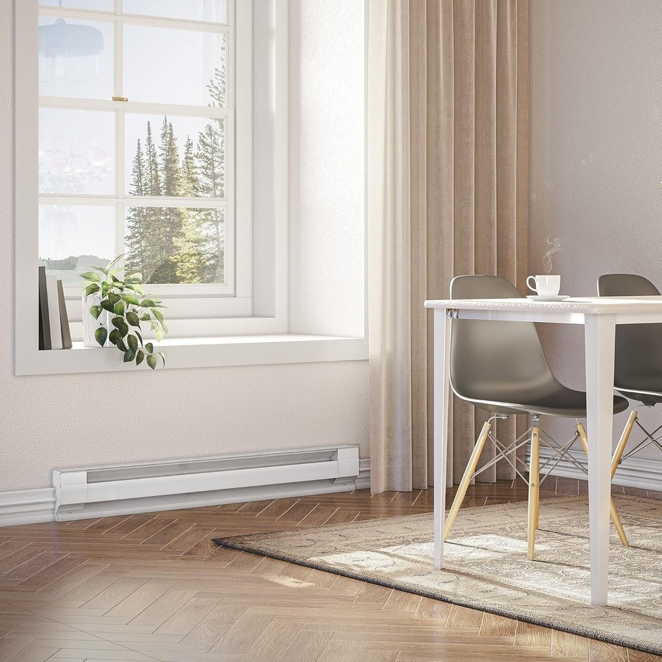 Energy-Efficient 1000W Electric Baseboard Heater - White | eBay