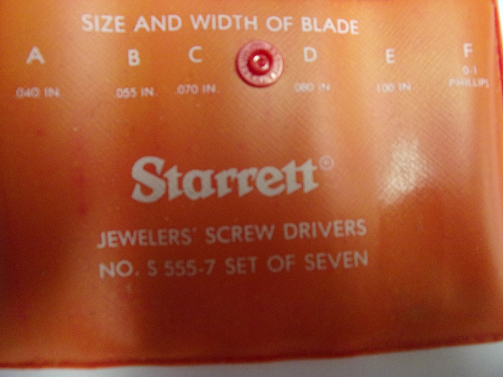STARRETT #555-7 Jeweler's Screw Drivers Set of Seven for sale online | eBay