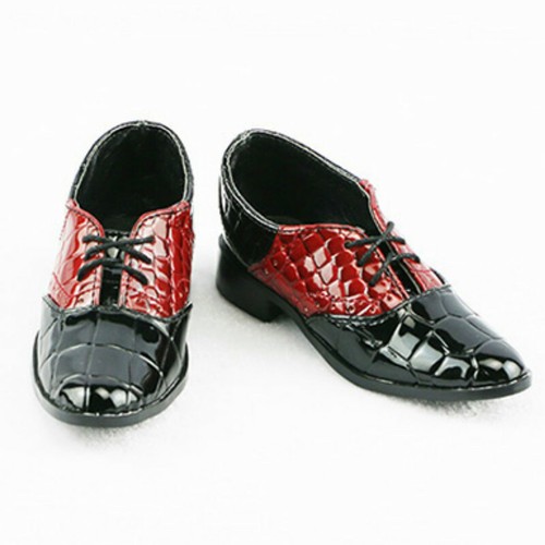 1/4 1/3 Uncle BJD Shoes Black&Red Bright Leather Boots Crocodile Skin ...
