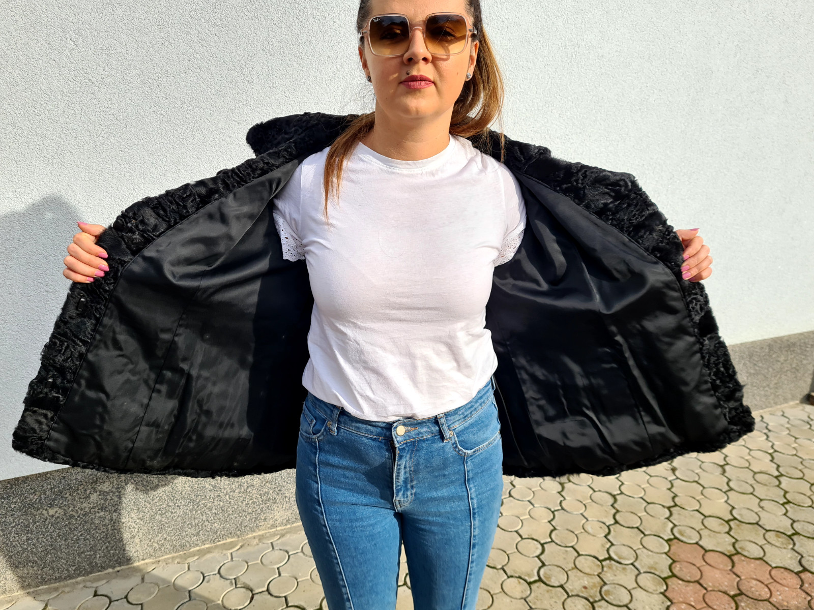 REAL BROADTAIL PERSIAN LAMB SWAKARA FUR COAT Jacket N… - Gem