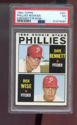 1964 Topps #561 Phillies Rookie Stars Dave Bennett Rick Wise PSA 7 ...