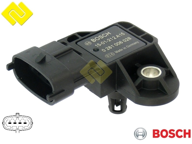 BOSCH 0281006028 ,0281002999 INTAKE MANIFOLD PRESSURE SENSOR MAP,for ...
